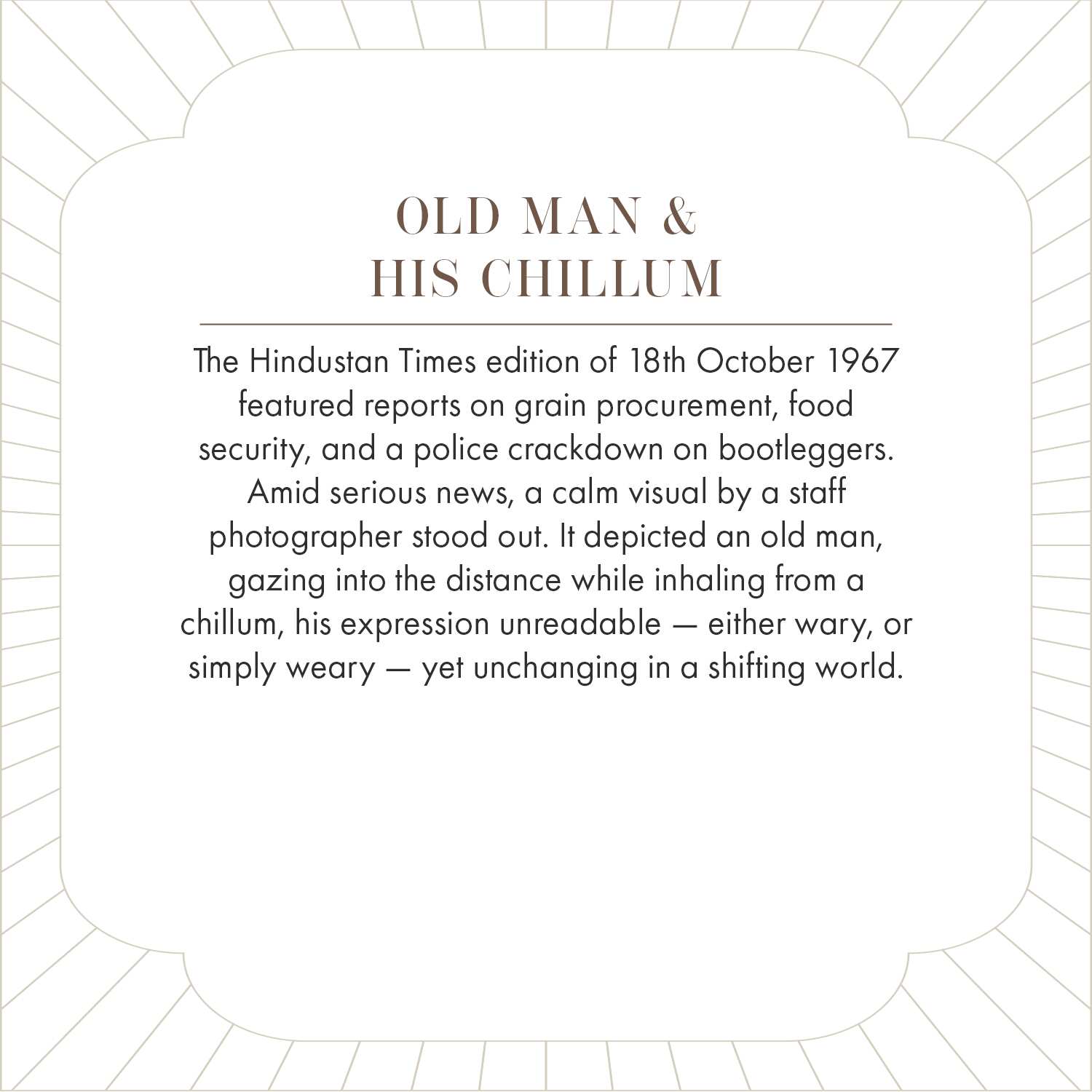 The 'Old Man & His Chillum' Framed Poster - HT Merch