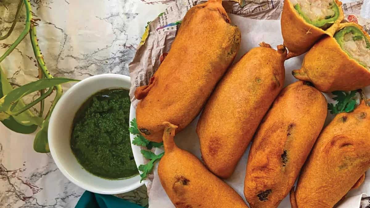 Aloo Stuffed Mirchi Bajji: A Perfect Tea Time Evening Snack
