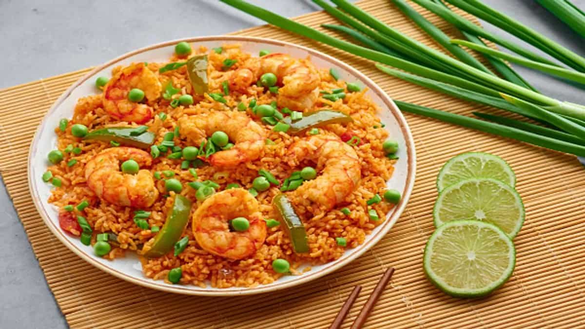 Quick Prawn Pulao under 10 minutes