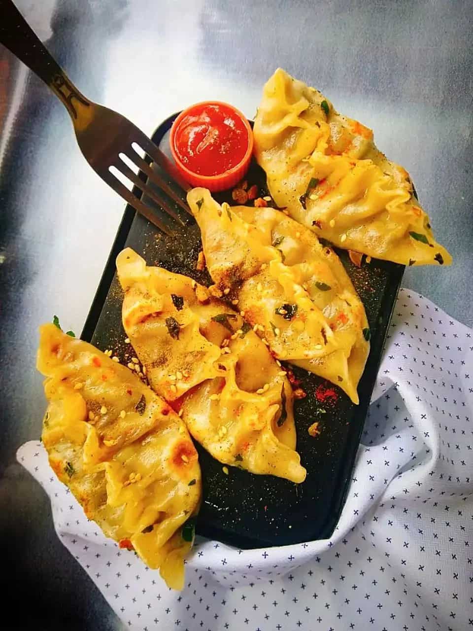 How to make Pan Fried Onion Momo Recipe