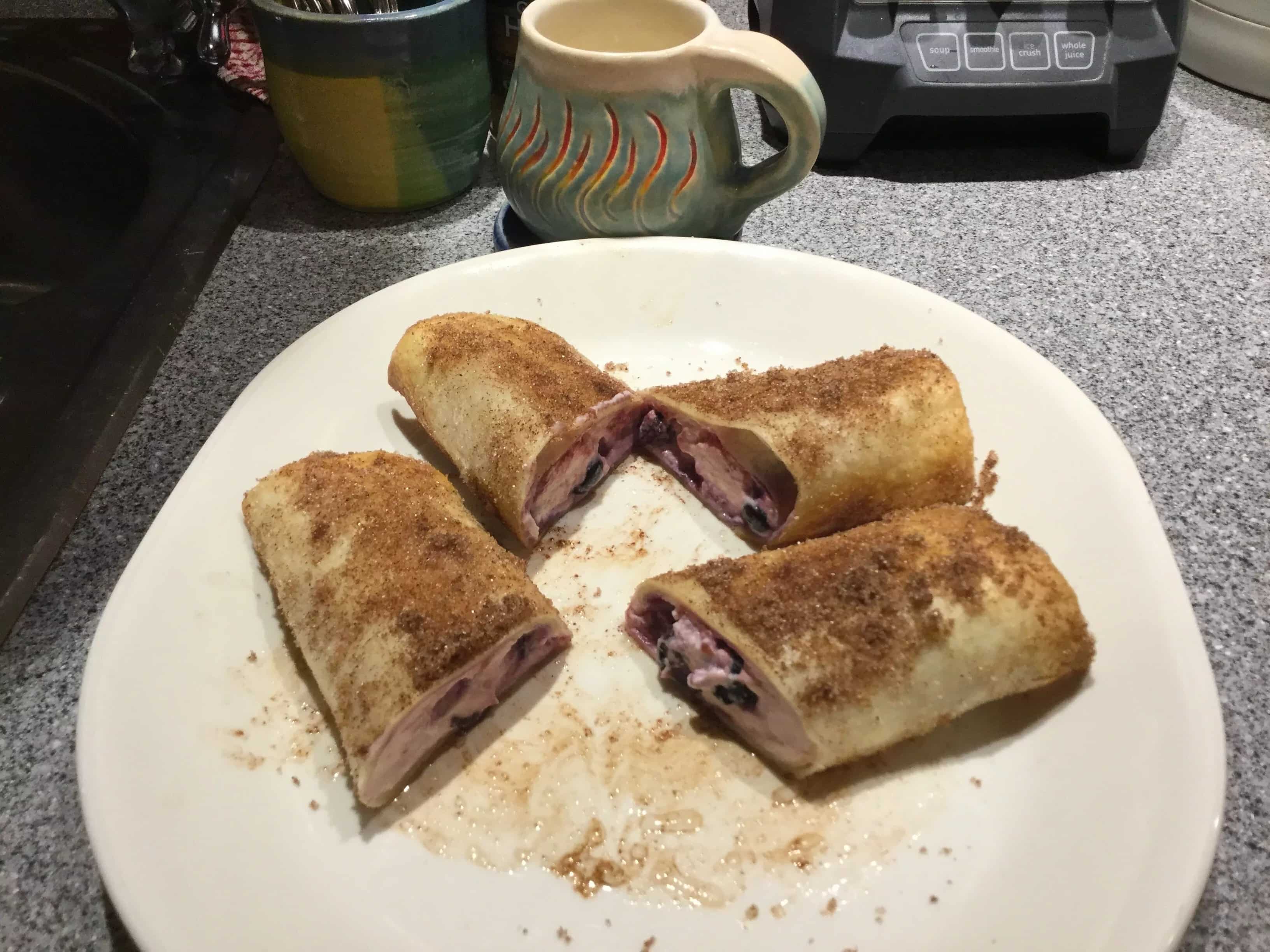 How to make Air Fryer Blueberry Chimichangas Recipe
