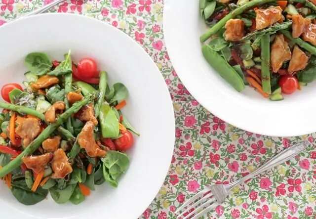 How to make Asian Sticky Pork Salad Recipe