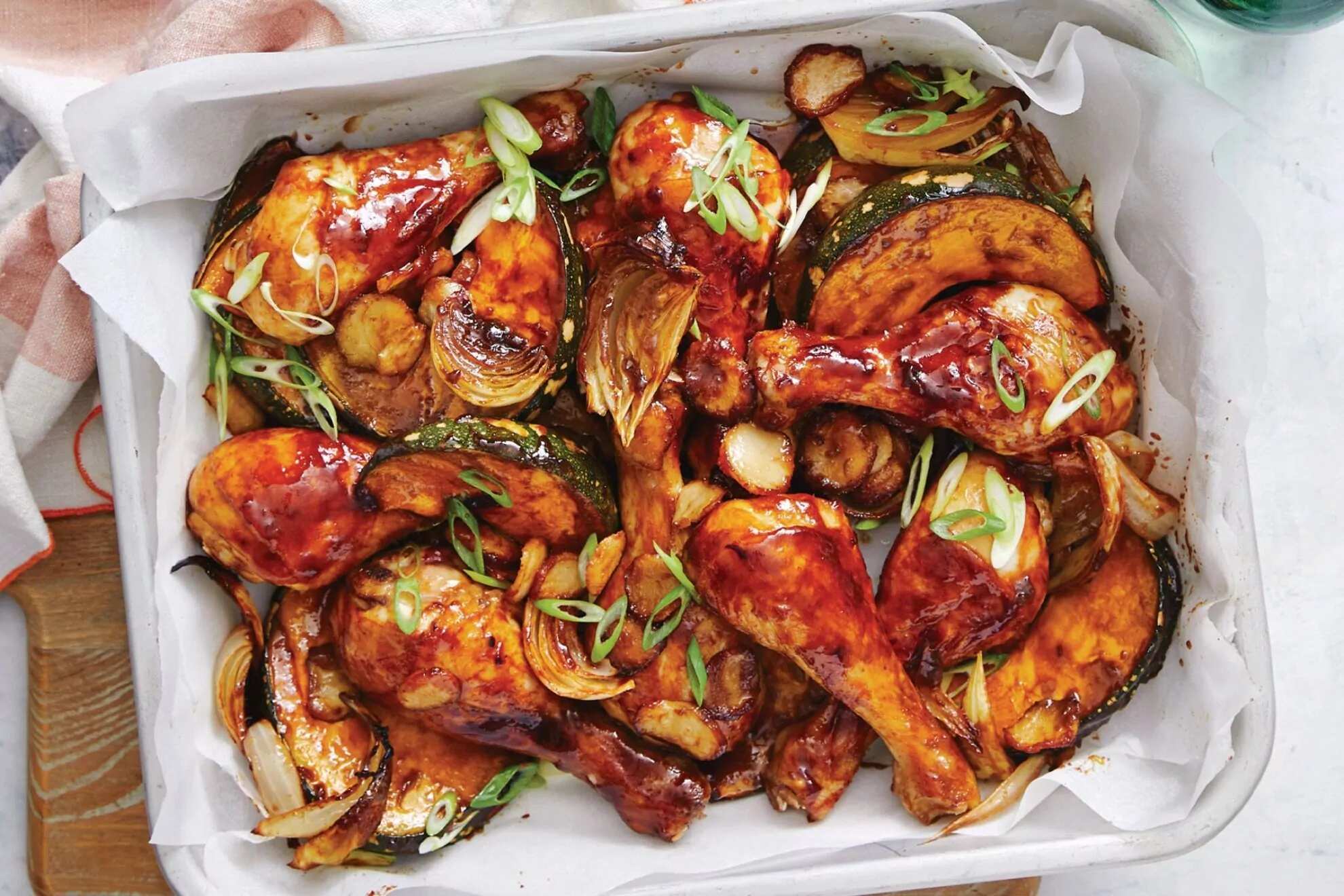 How to make Hoisin Chicken And Pumpkin Tray Bake Recipe