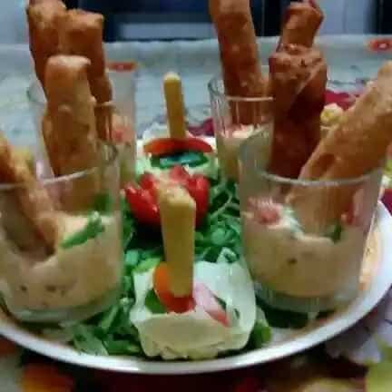 How to make Baby Corn Cigars With Garlic Mayonnaise Dip Recipe