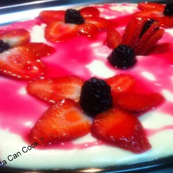 How to make Baked Yoghurt Pudding With Rose Syrup Recipe