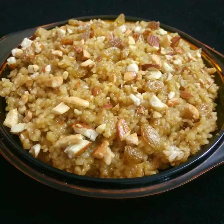 How to make Broken Wheat Halwa Recipe