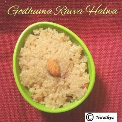 How to make Broken Wheat Halwa/godhuma Ravva Halwa-suitable For Babies ...
