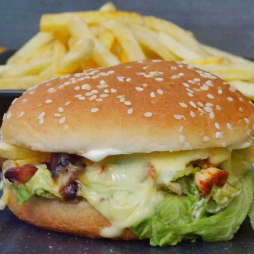 How to make Cheesy Shawarma Burger Recipe
