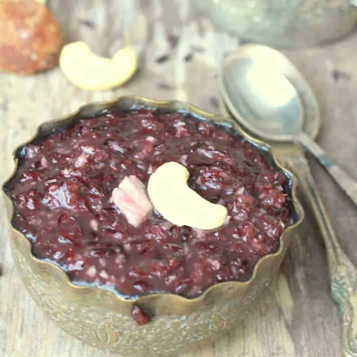 How to make Chettinad Style Black Rice Pudding-kavuni Arisi Payasam Recipe