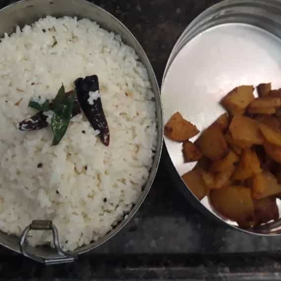 How to make Curd Rice With Potato Fry Recipe