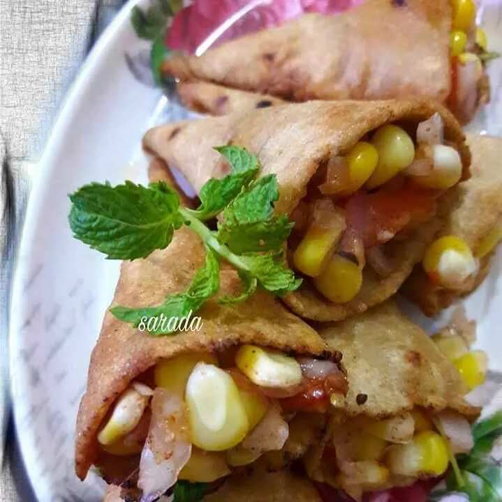 How to make Leftover Roti Corn Chaat Recipe
