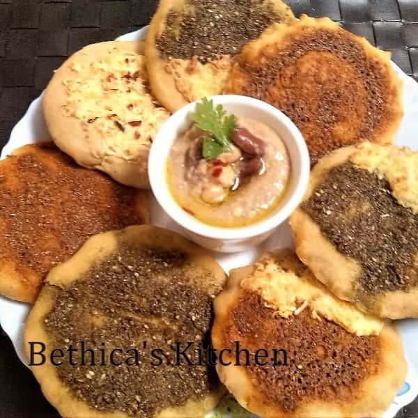 How to make Manakish (arabic Bread With Indian Flavour-fusion Style) Recipe