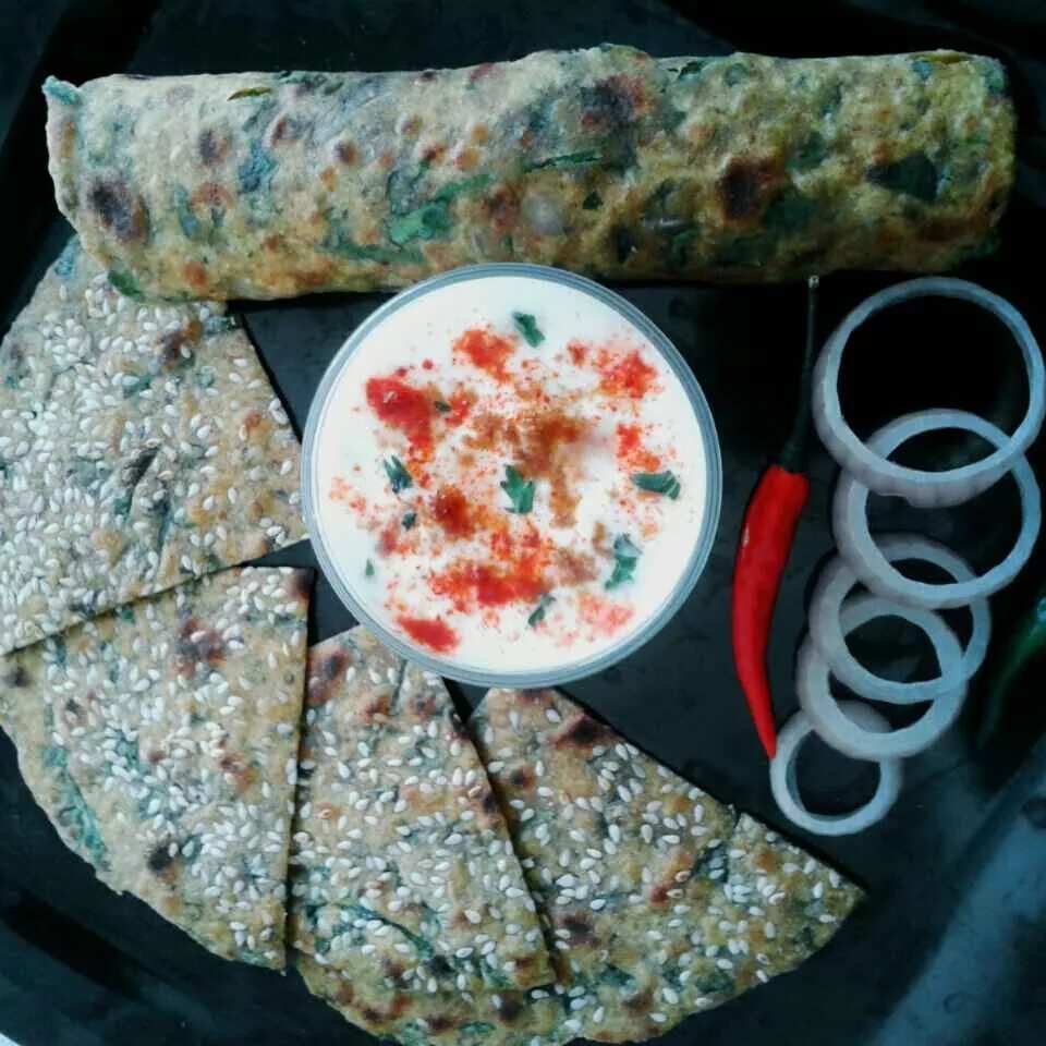 How to make Multigrain Palak Paratha Recipe