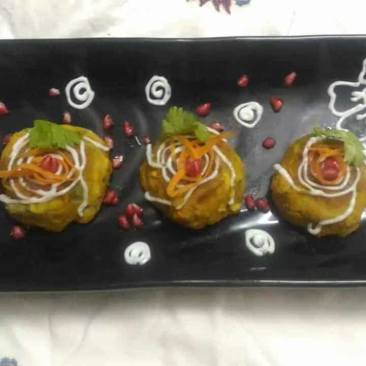 How to make Rose Shape Tikki With Mayo Deep From Left Over Aloo Matar ...