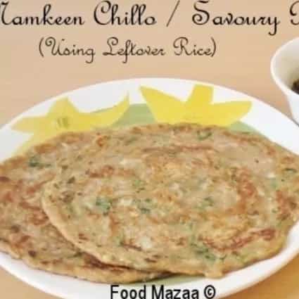 How to make Savoury Pancake (using Left-over Rice) Recipe