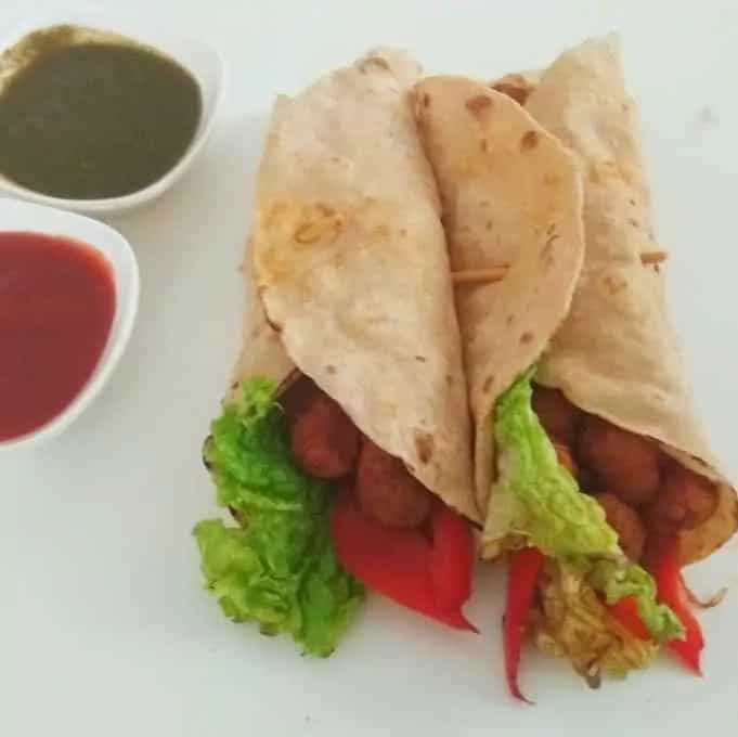 How to make Soya Chunks Wrap Recipe