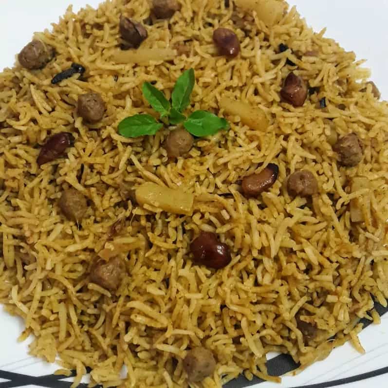 How to make Soya Mint Rice Recipe