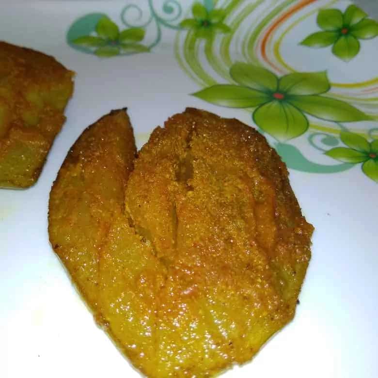 How to make Stuffed Raw Mango Slice (seyal Ambdi) Recipe