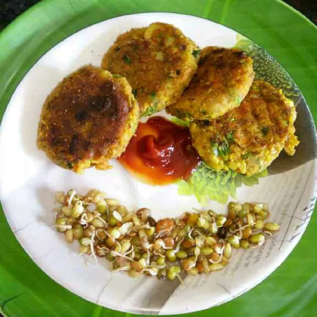 How to make Veg Sprouts Cutlets Recipe