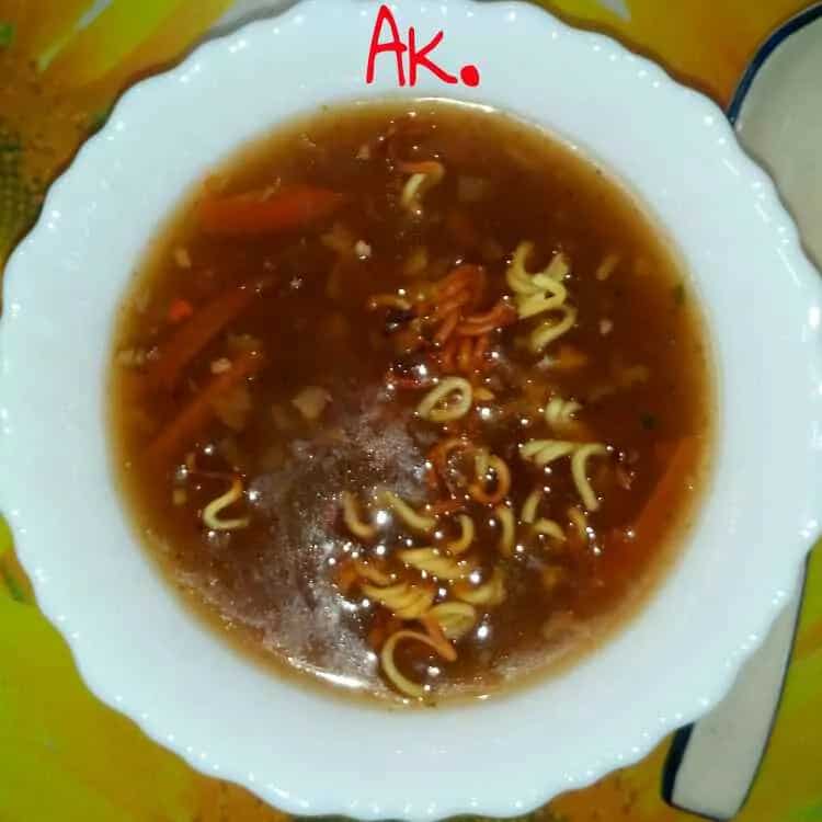 How to make Veggie Maggi Soup Recipe