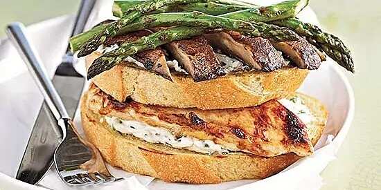 How to make Open-face Chicken And Mushroom Sandwiches Recipe