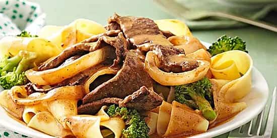 How to make Stroganoff-style Beef With Broccoli Recipe