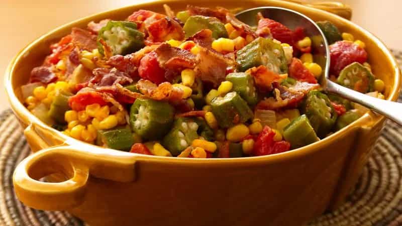 How to make Okra, Corn And Tomatoes Recipe