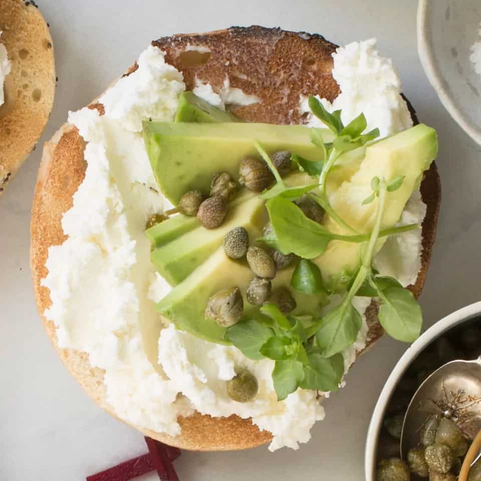 How to make Avocado & Caper Flagel Recipe