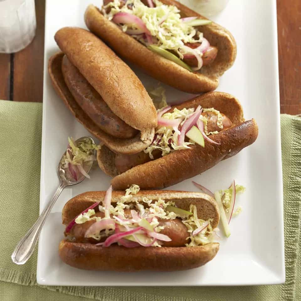 How to make Chicken Brats With Apple Slaw Recipe