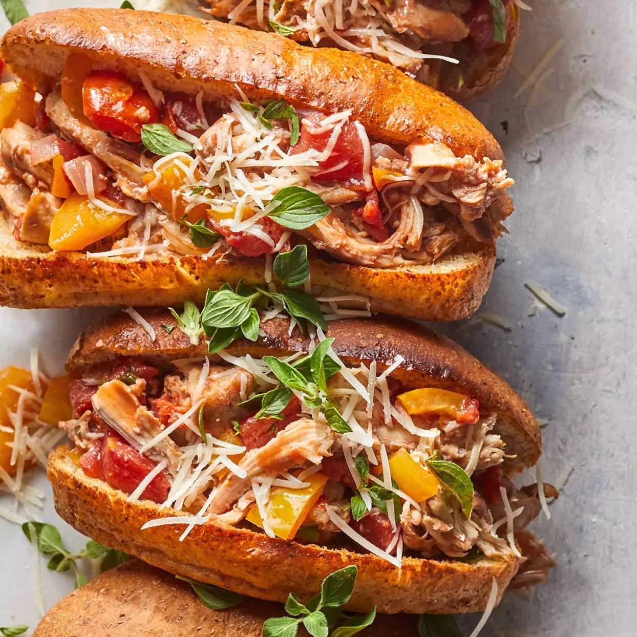 How to make Chicken Cacciatore Hoagies Recipe