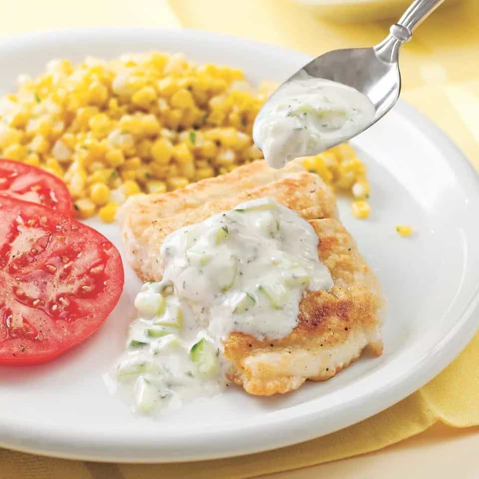 How to make Fish Fillets With Cucumber Raita Recipe