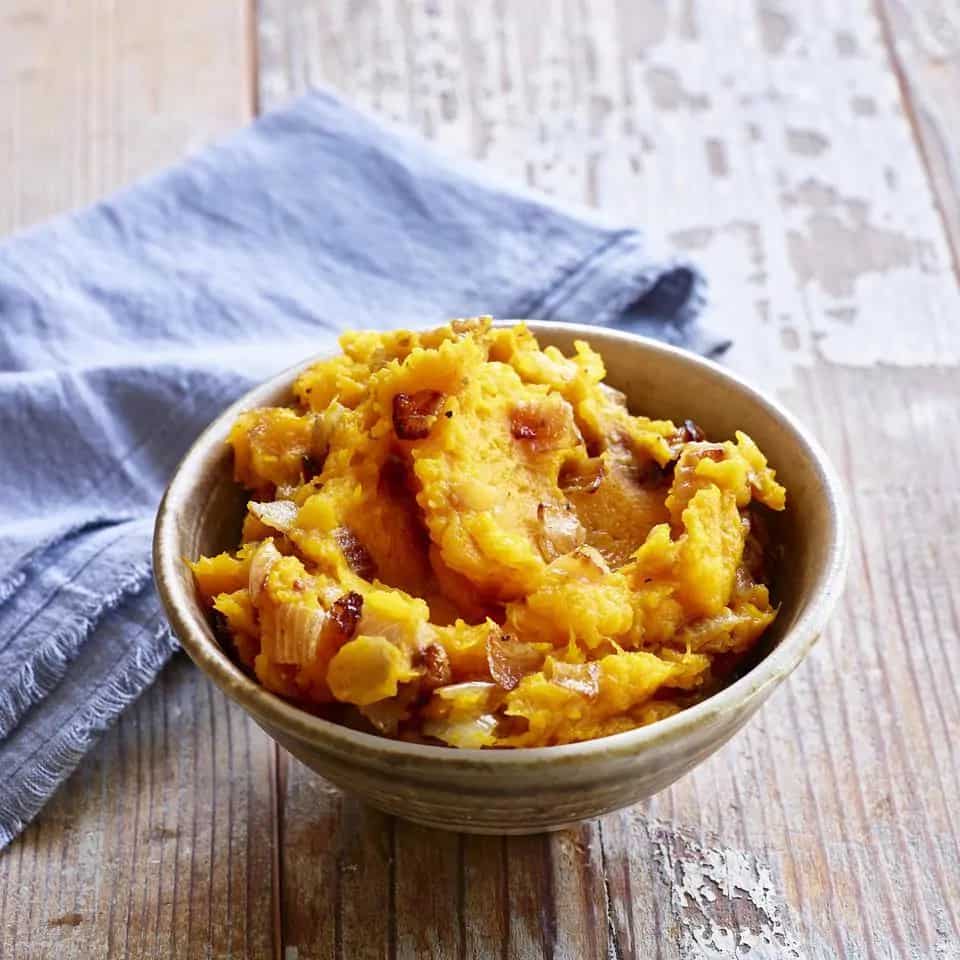 How to make Mashed Squash With Caramelized Onions Recipe
