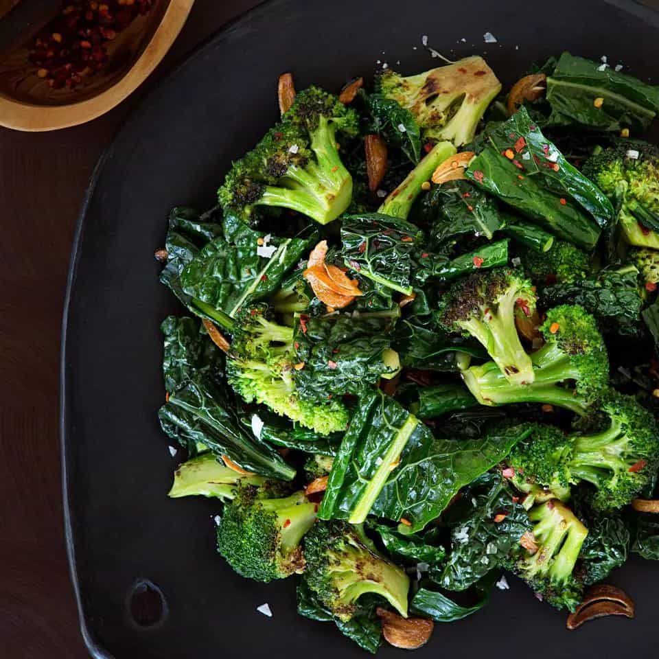 How to make Sauteed Broccoli & Kale With Toasted Garlic Butter Recipe