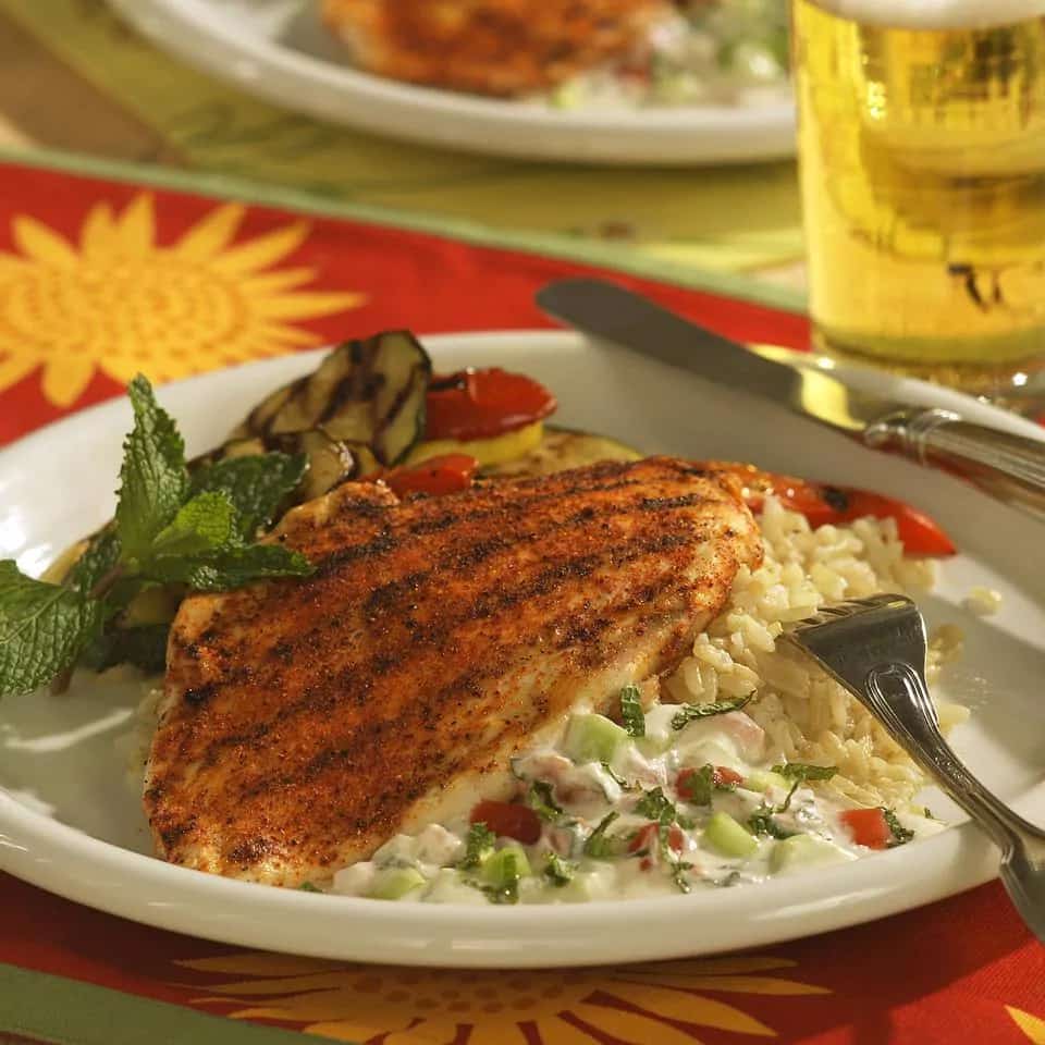 How to make Tandoori Chicken With Tomato-cucumber Raita Recipe