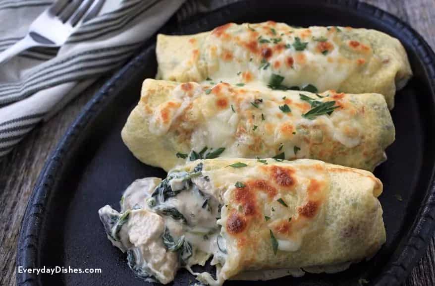 How to make Spinach Chicken Crepes Recipe