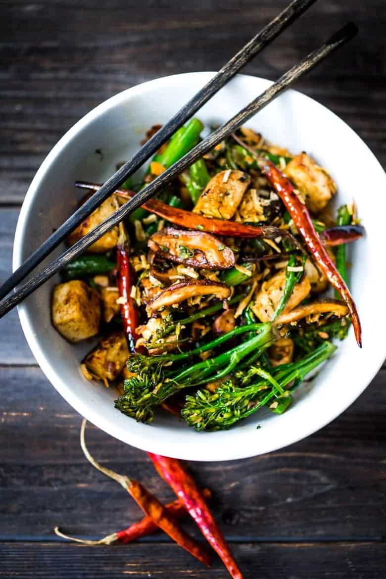 How To Make Tofu Stir Fry With Broccolini And Mushrooms Recipe