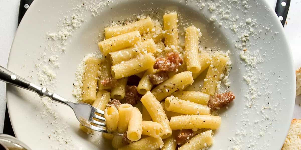 How to make Rigatoni With Pecorino And Crispy Guanciale Recipe