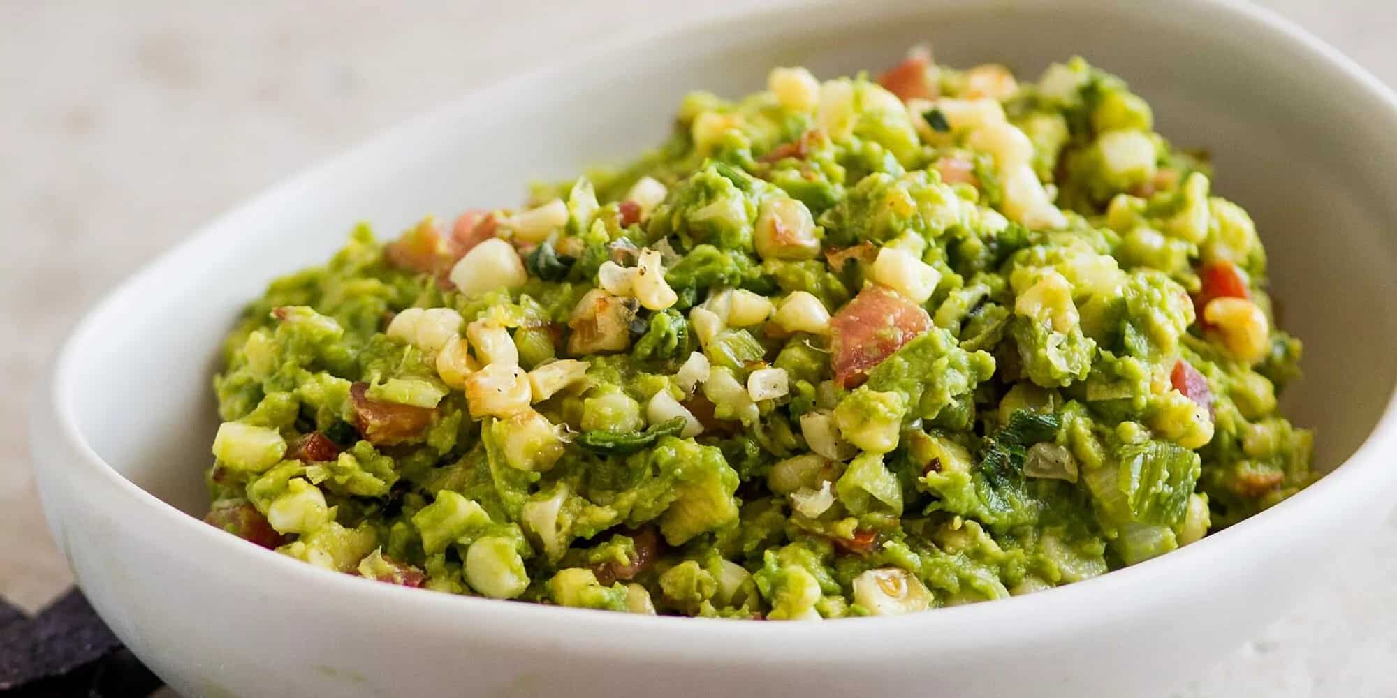 How to make Roasted Corn And Scallion Guacamole Recipe