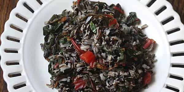 How to make Wild Rice With Wilted Greens Recipe