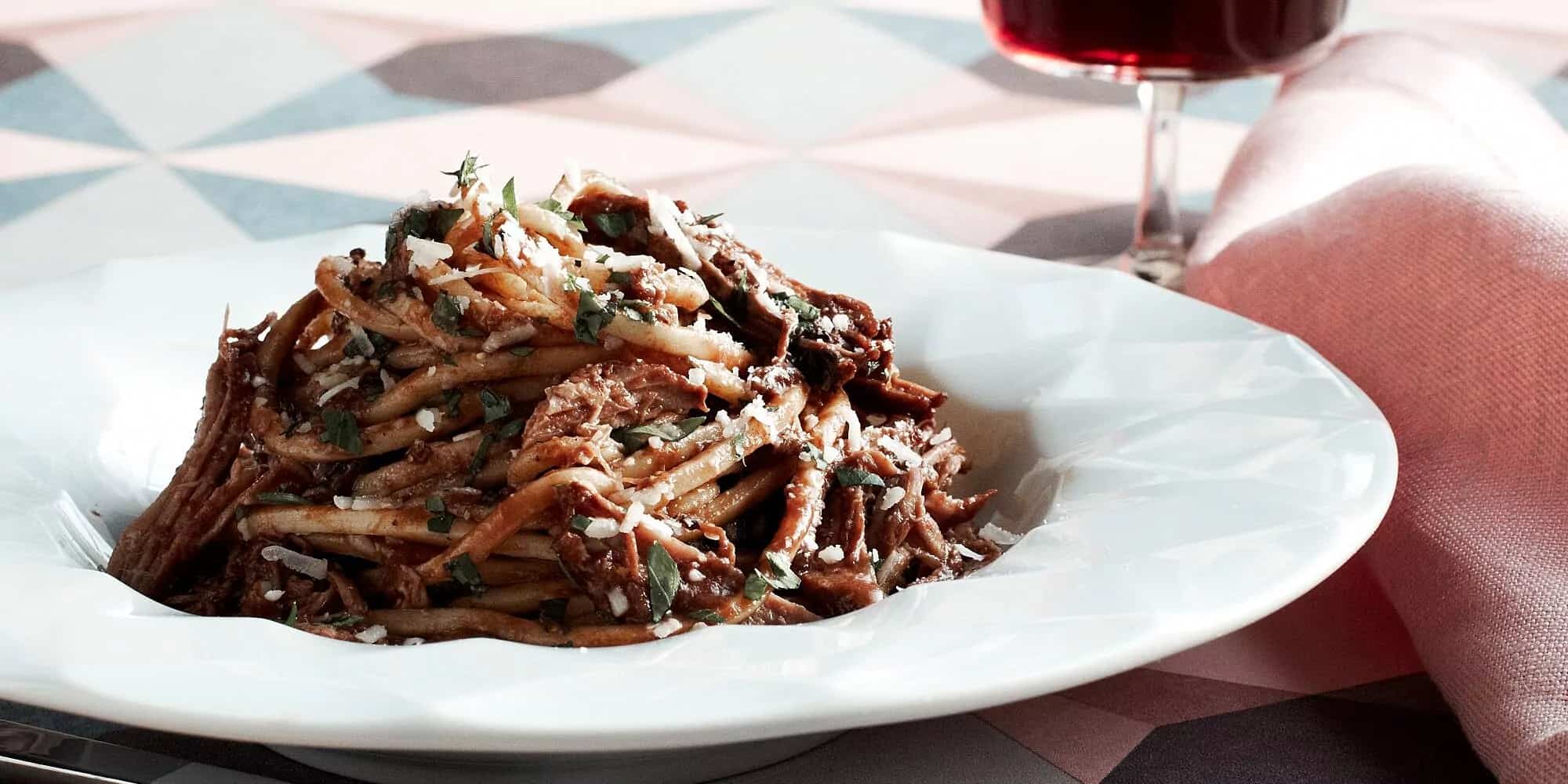 How to make Fresh Pasta With Pork Shoulder And Cocoa Sugo Recipe