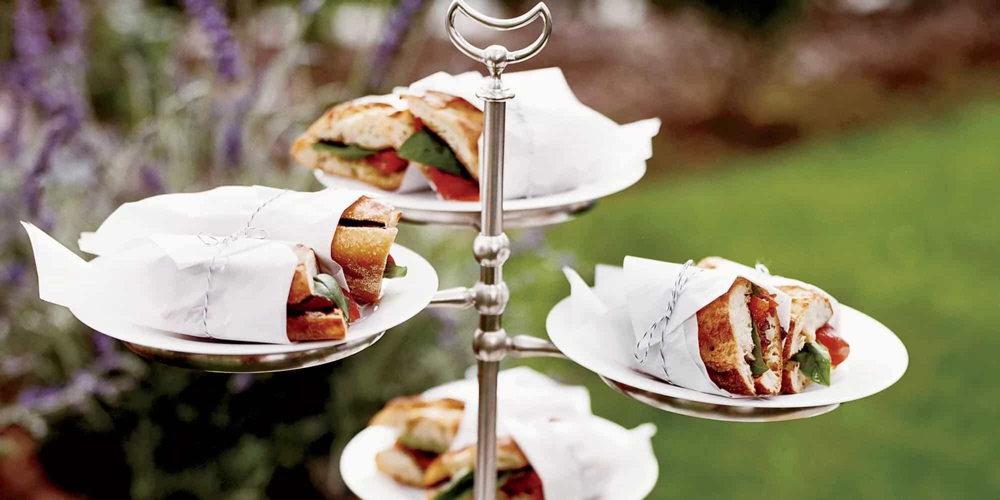 How to make Roasted Red Pepper Sandwiches With Tapenade And Basil Recipe