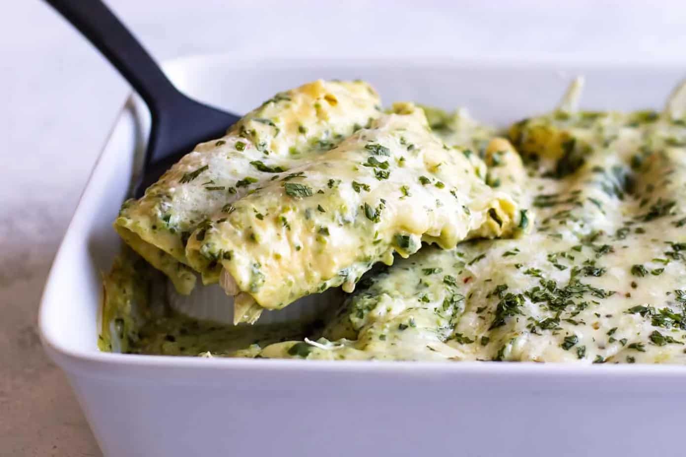 How to make Creamy Poblano Chicken Enchiladas Recipe