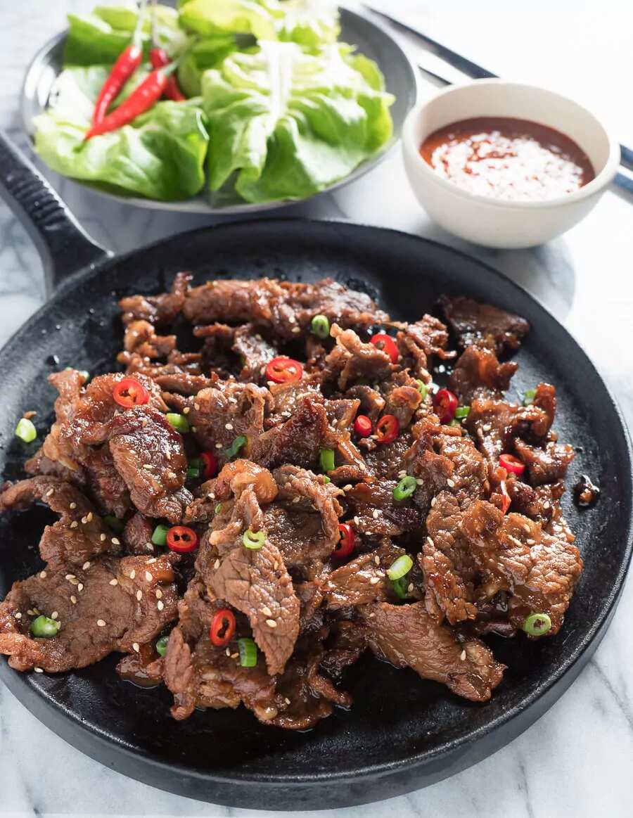 How to make Easy Korean Beef Bulgogi With Ssamjang Dipping Sauce Recipe