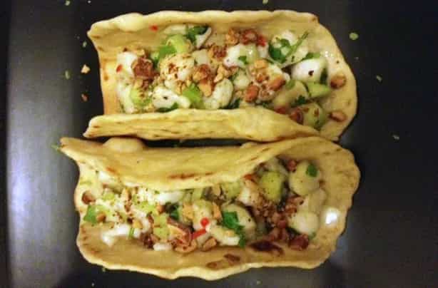 How to make Scallop Ceviche Tacos With Cucumber, Chilli And Spiced ...