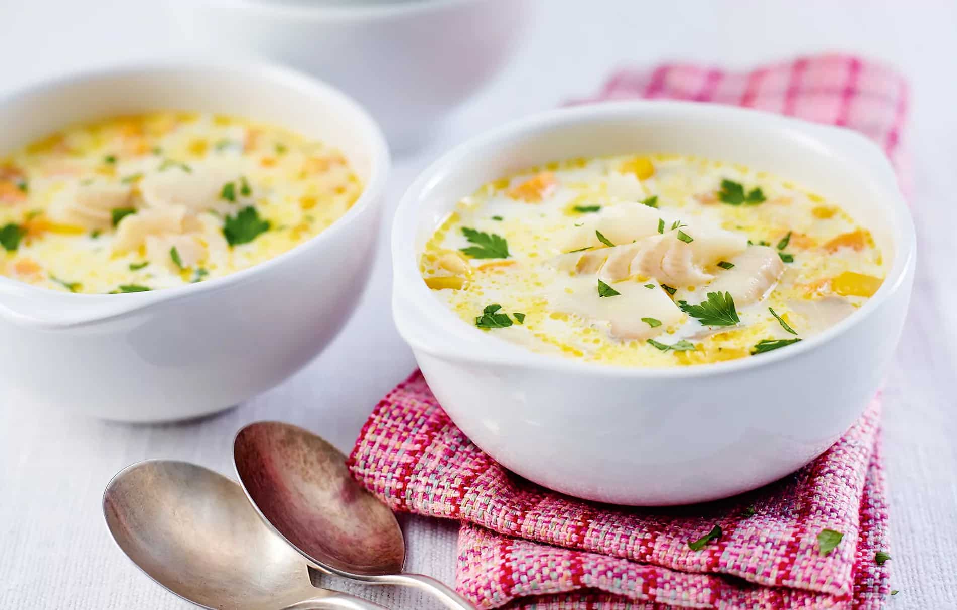 How to make Smoked Haddock, Sweetcorn And Sweet Potato Chowder Recipe