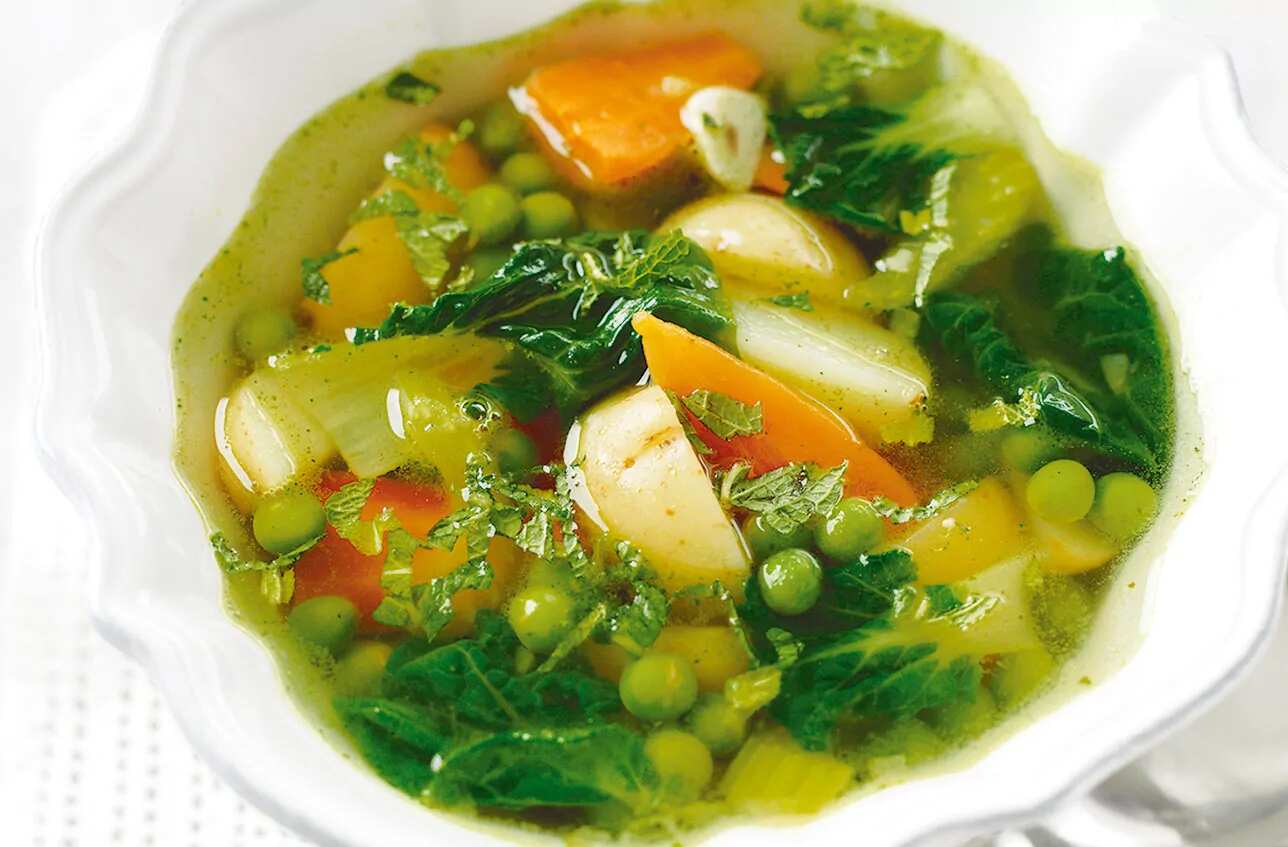 How to make Homemade Spring Vegetable Soup Recipe