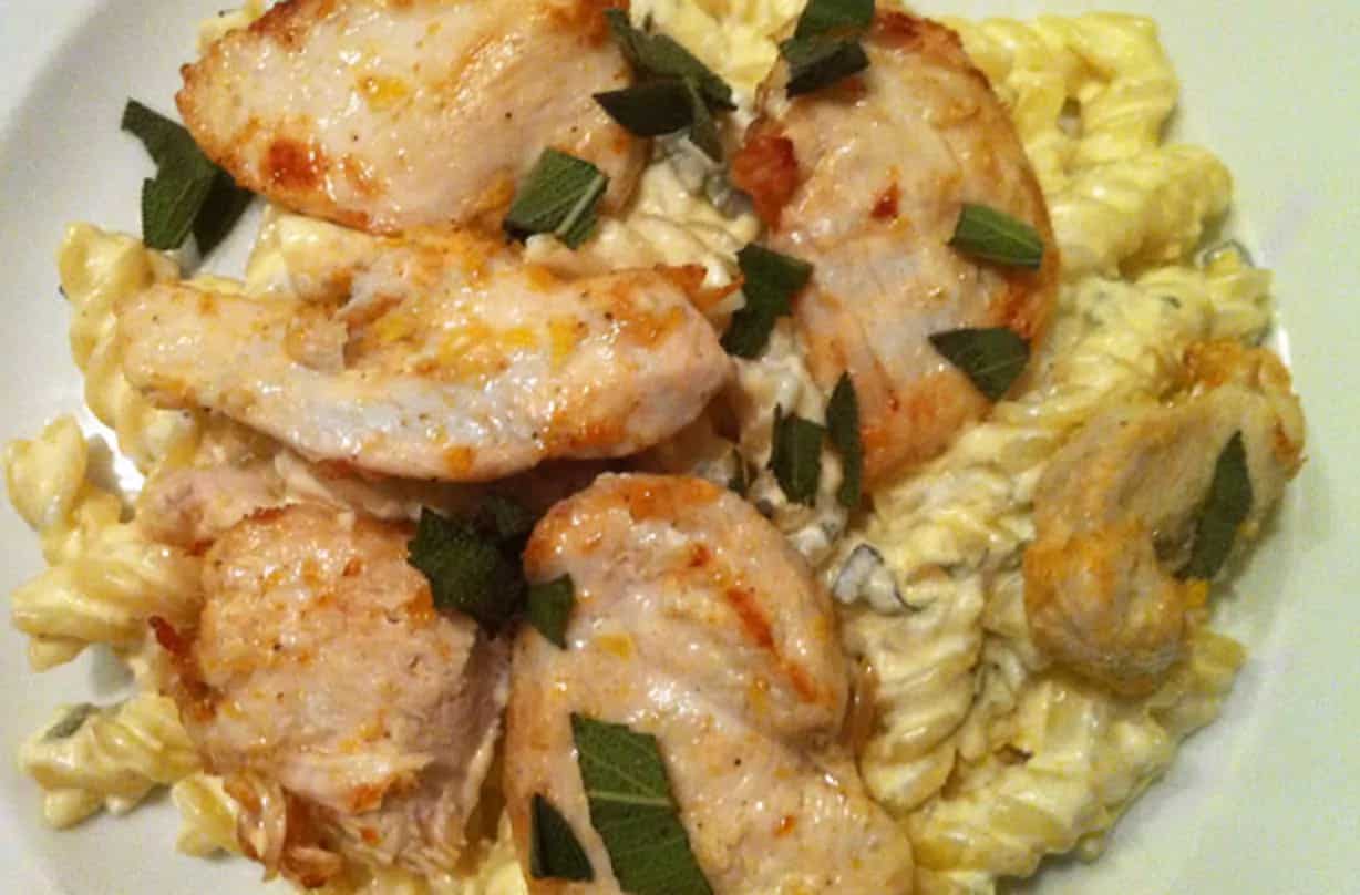 How to make Velveted Chicken Breast With Sage And Pasta Recipe