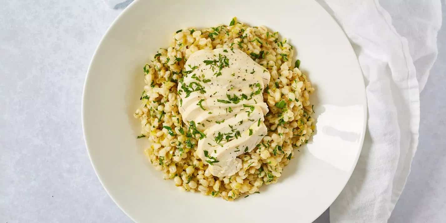 How to make Chicken And Pearl Barley Risotto Recipe