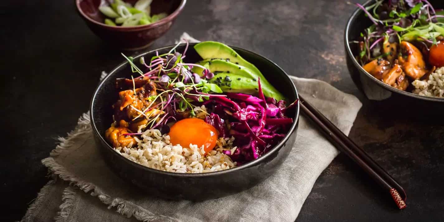 How to make Chicken Donburi With Soy Cured Egg And Pickled Cabbage Recipe