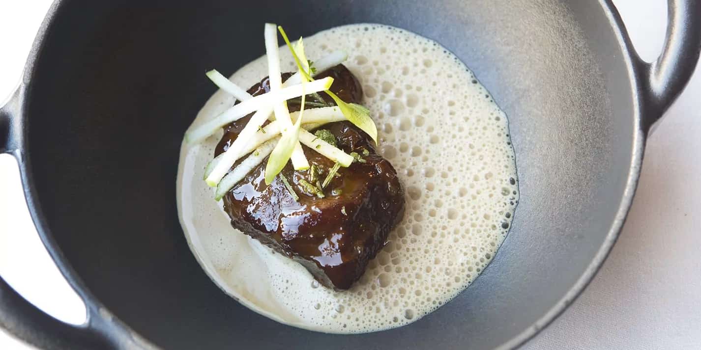 How to make Braised Pig Cheek With Lobster Bisque Recipe